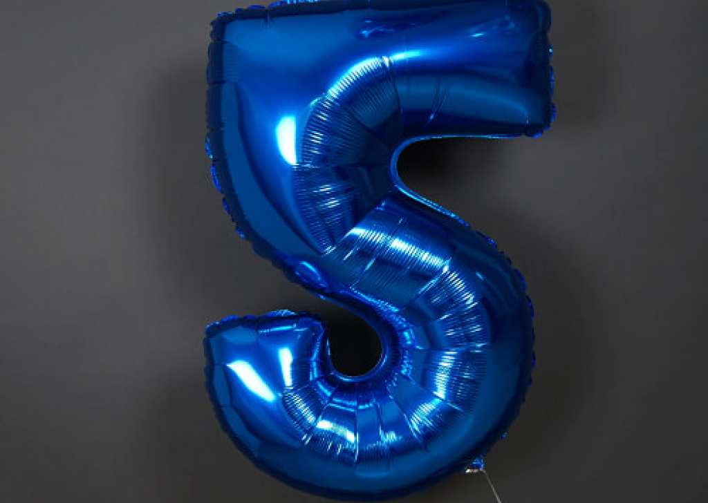 Повітряна кулька Number Five Deep Blue